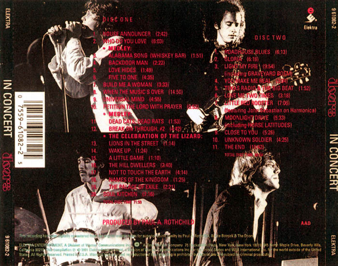 The Doors In Concert : Back | CD Covers | Cover Century | Over 1.000. ...